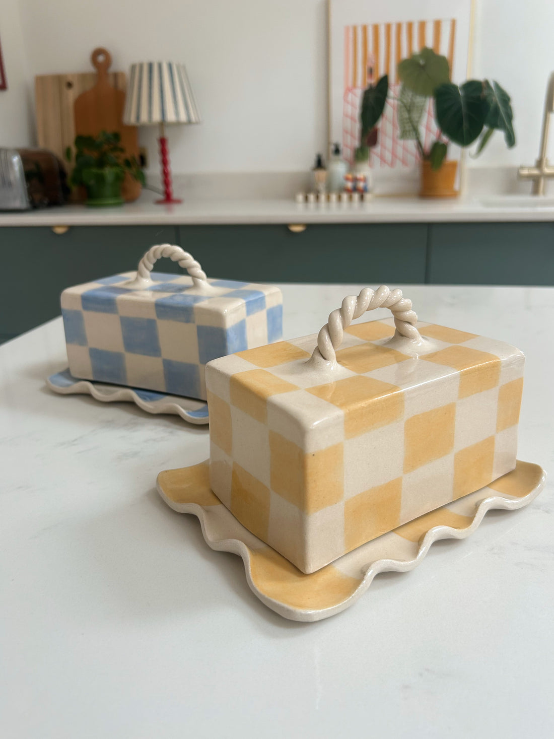PRE-ORDER Checkerboard Butter Dishes – Caroline Burke Ceramics